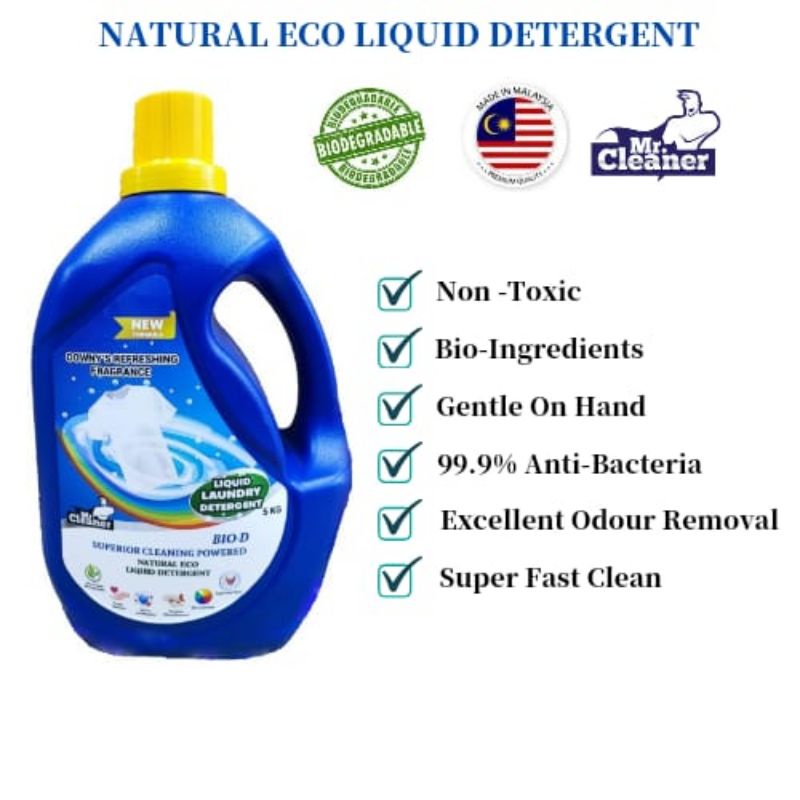 NATURAL ECO LIQUID LAUNDRY DETERGENT 5KG | Shopee Malaysia
