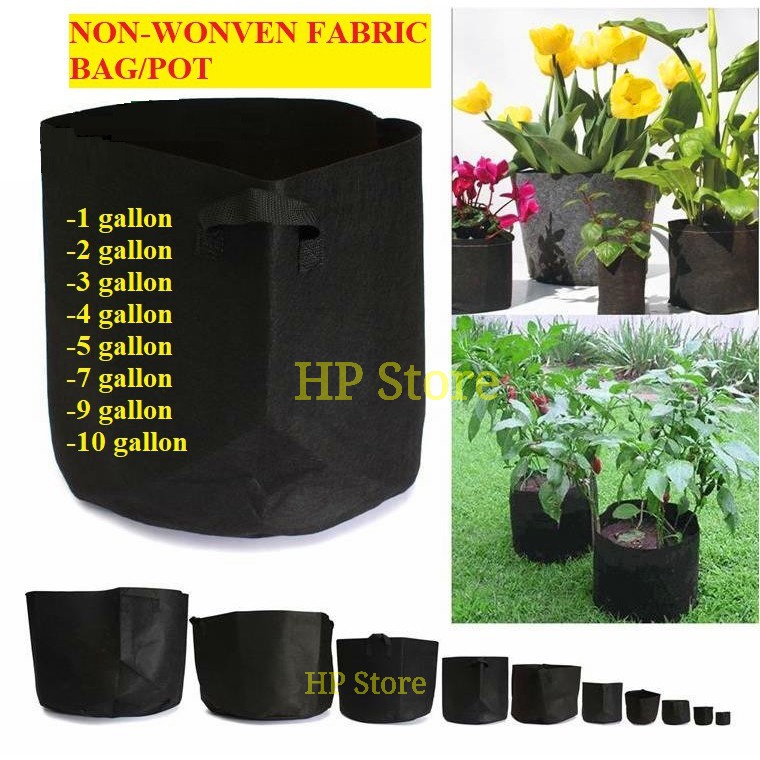 Black Plants Growing Bag Vegetable/Non-Woven Fabric Beg/Big Plant ...