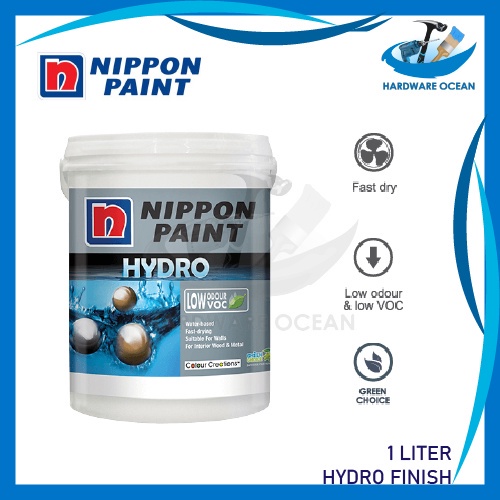 5L Nippon Paint Hydro Finish Water-Based Paint For Wood & Metal Gloss ...