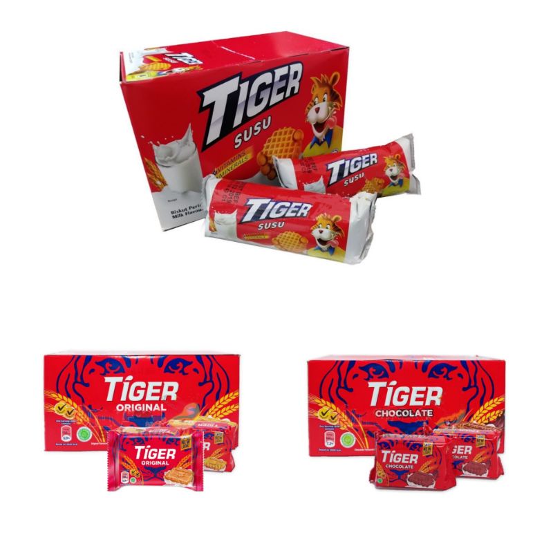 [TKM] Tiger Biscuit 53.2g/75g (x12 Pack With Box) | Shopee Malaysia