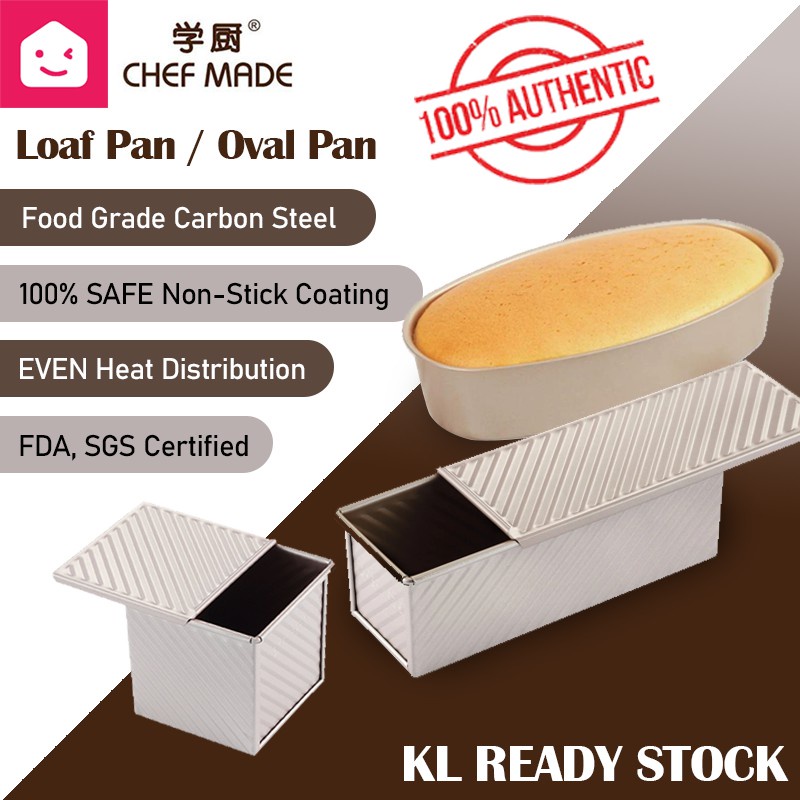 Authentic CHEFMADE Loaf Pan Corrugated Toast Box (250G/300G Dough ...