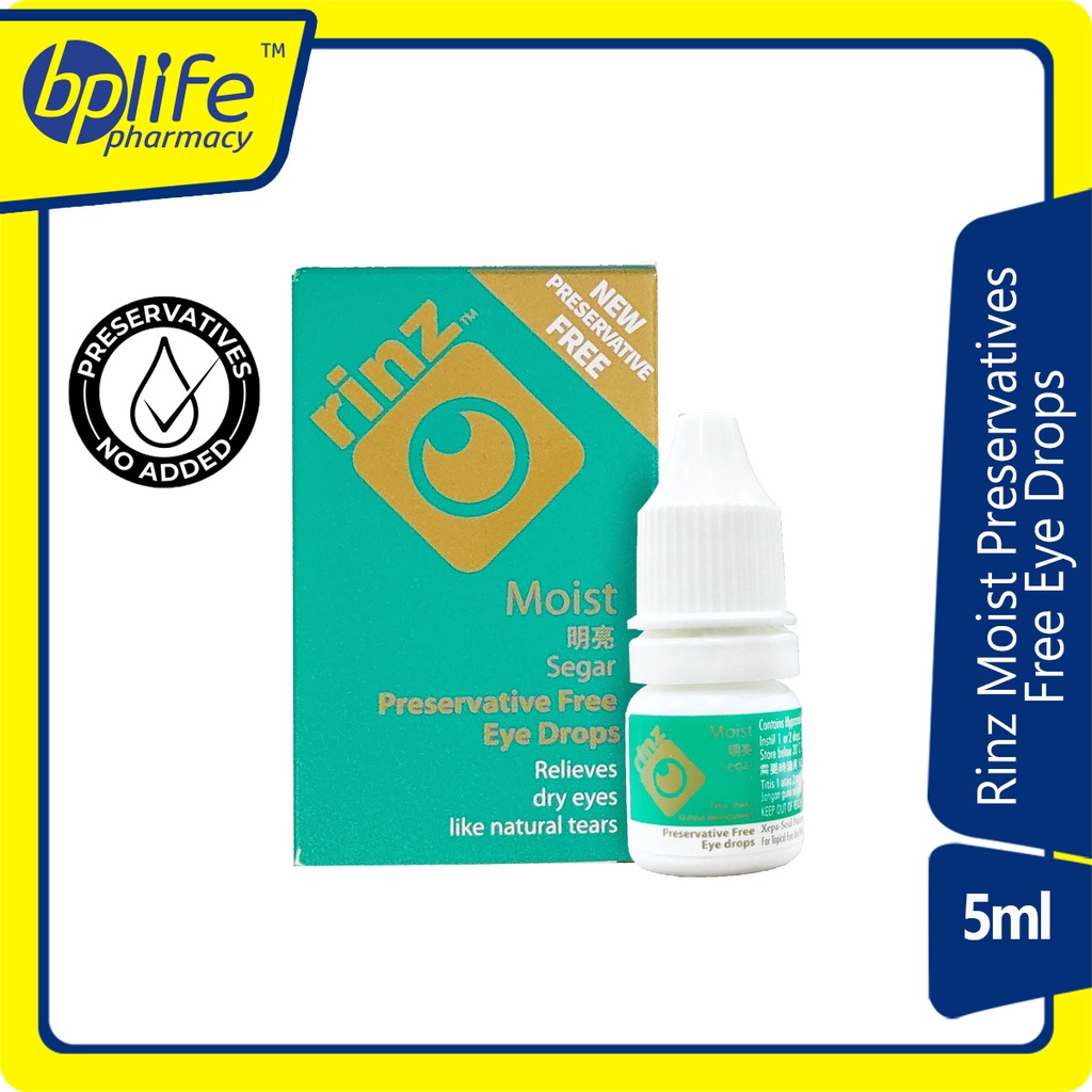 Rinz Moist Preservatives Free Eye Drops 5ml | Shopee Malaysia