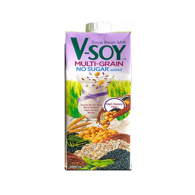 V-SOY SOYA BEAN MILK MULTI-GRAIN/GOLDEN-GRAIN NO SUGAR/ORIGINAL 1L ...