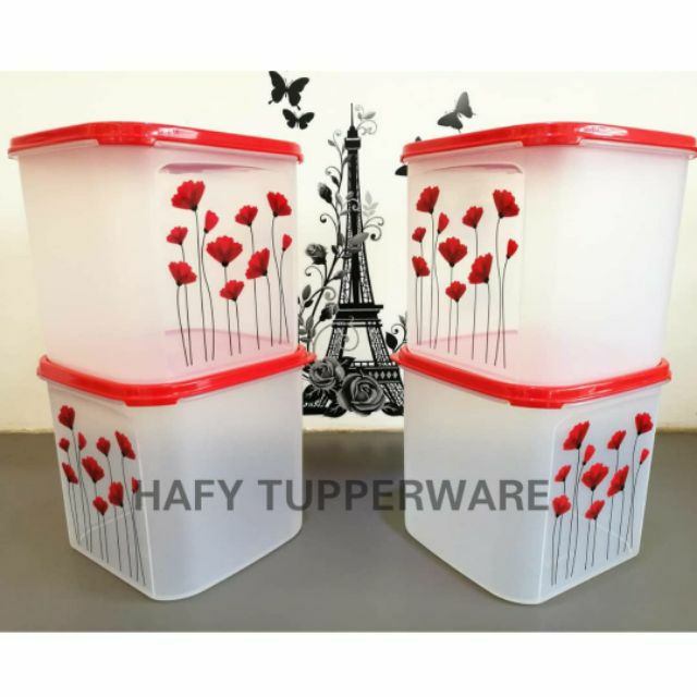💥LOW PRICE💥Tupperware Red Poppy Garden 6.5L (1pcs) | Shopee Malaysia