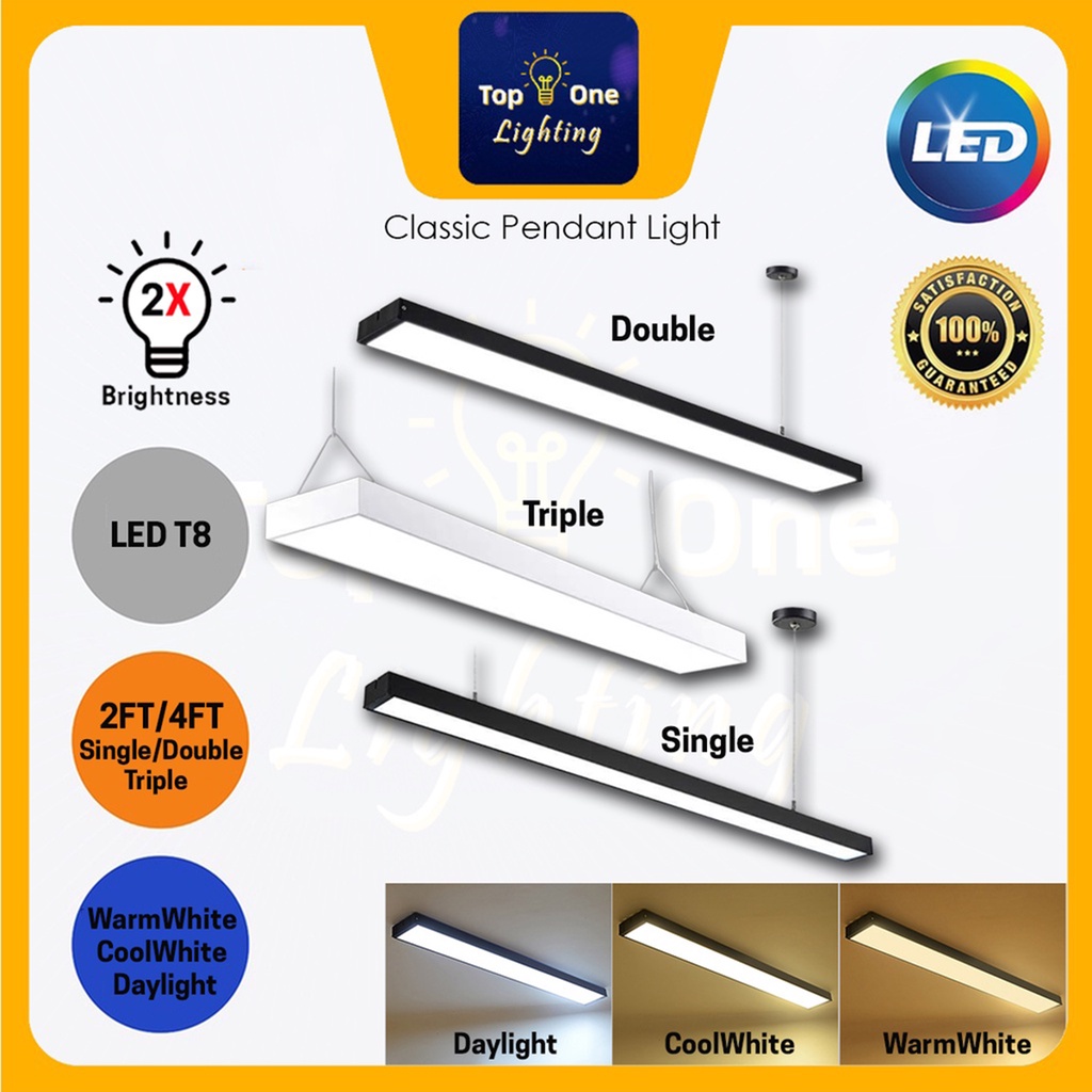 🔥NEW🔥 Office Linear Light LED Office Pendant Light Lamp T8 LED Tube ...