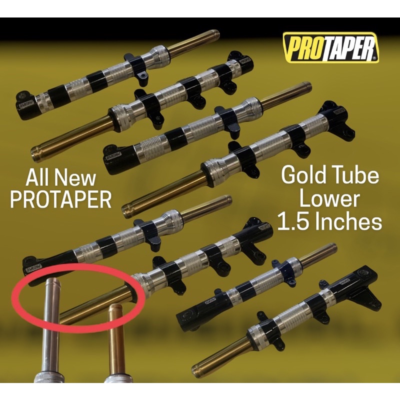 PROTAPER V2 ALL NEW CNC GOLD FRONT FORK SET LOWER 1.5 INCHES | Shopee ...