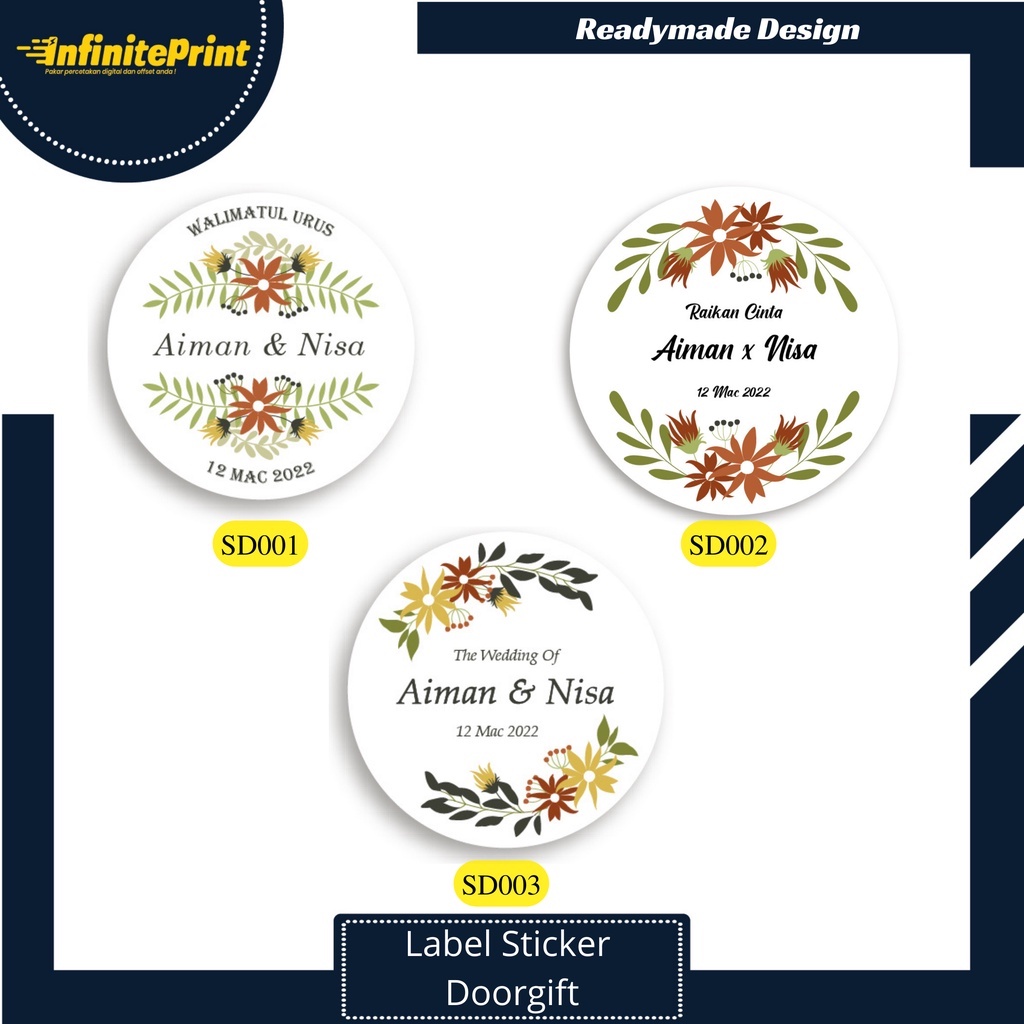 [READY STOCK] STIKER DOORGIFT / STIKER GOODIES / STICKER AQIQAH ...