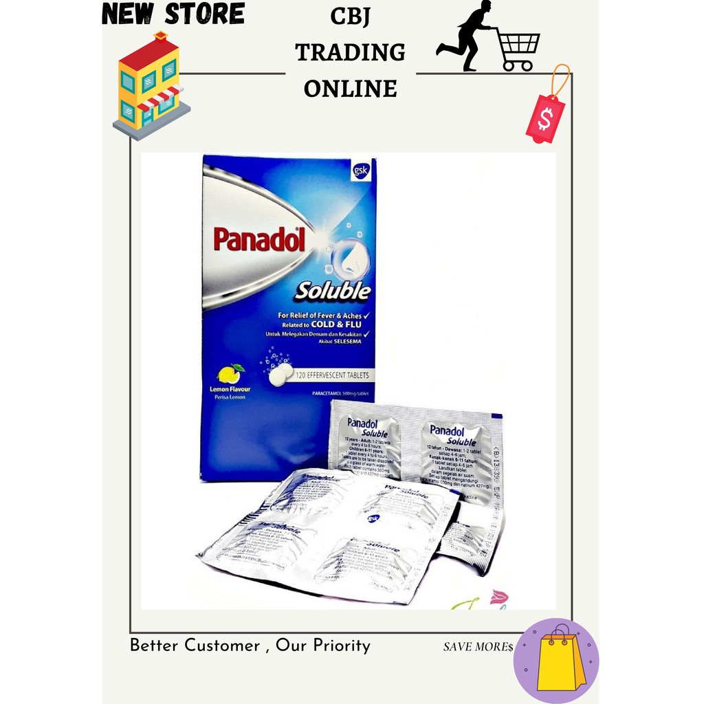 Panadol Soluble for Fever&Aches Relief Related to Cold & Flu /Panadol ...