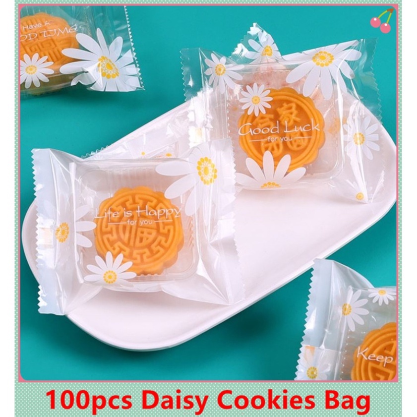 (Ready Stock) 100pcs Cookies/ Candy/ Biscuit Packaging Plastic Bag ...