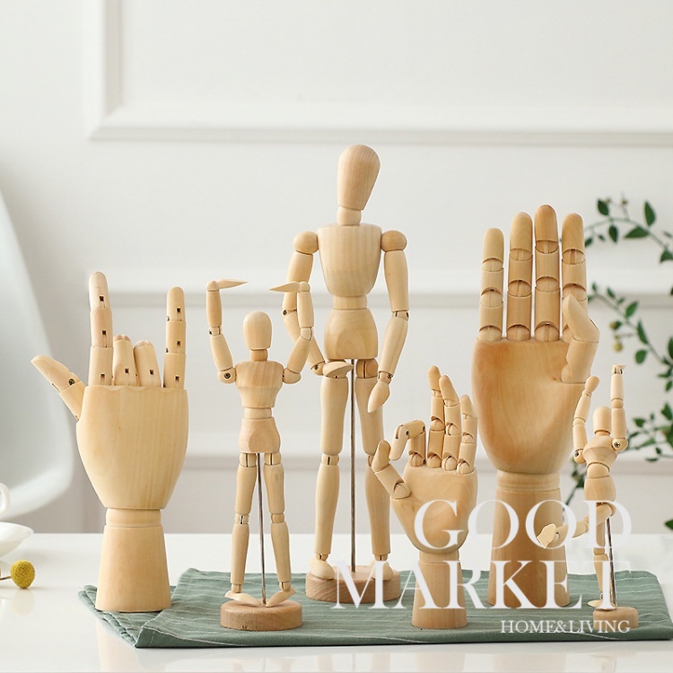 [ goodmarket ] Home And Living Wooden Hand Model Joint Puppet Model ...