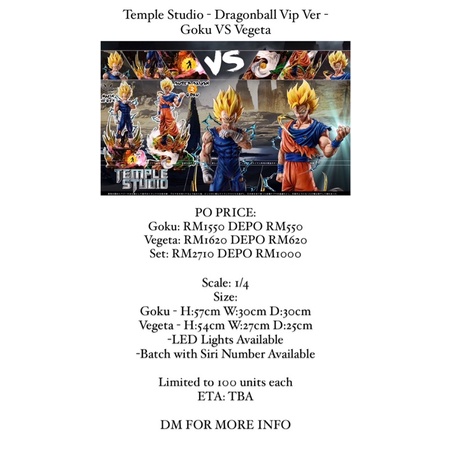 Temple Studio - Dragonball Vip Ver - Goku VS Vegeta | Shopee Malaysia