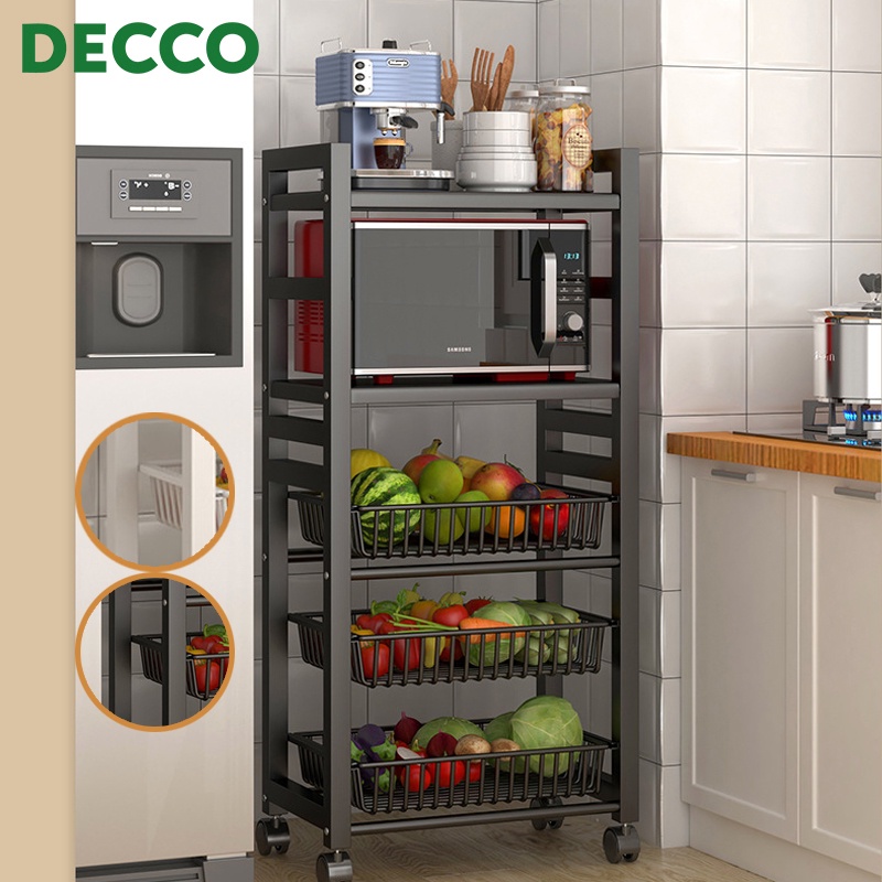 Decco 5 Layers Kitchen Drawer Vegetable And Fruit Racks Slotted Storage ...