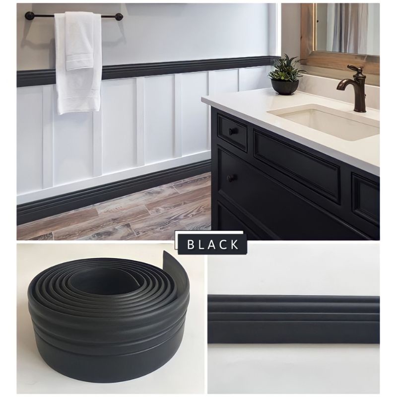 5 Meter x 9.8cm Wall Skirting / Skirting dinding / wall skirting border ...