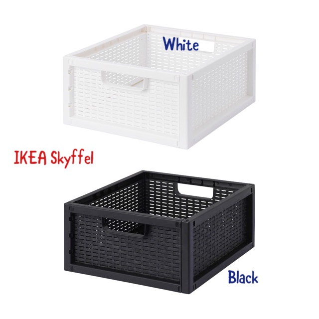 SKYFFEL Basket, plastic white or black, 33x37x16 cm | Shopee Malaysia
