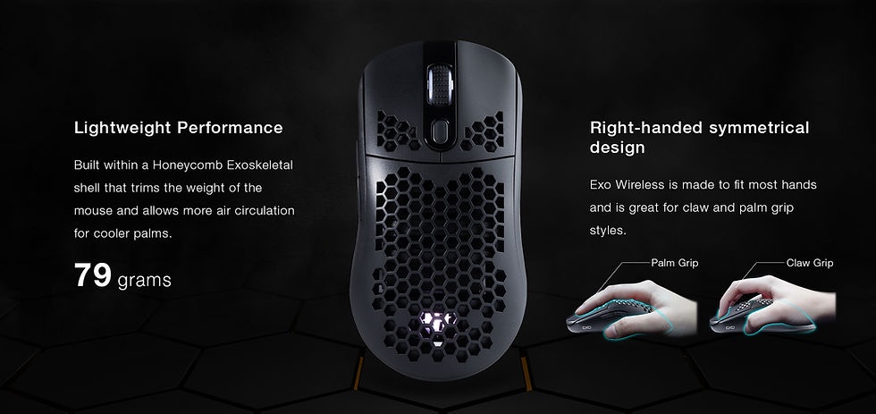 (AONE PLUS SS2) Tecware Exo Wireless RGB Gaming Mouse | Shopee Malaysia