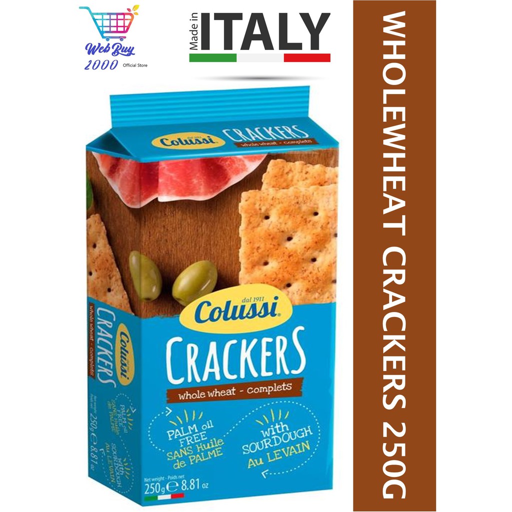 COLUSSI WHOLEWHEAT CRACKERS 250G | Shopee Malaysia