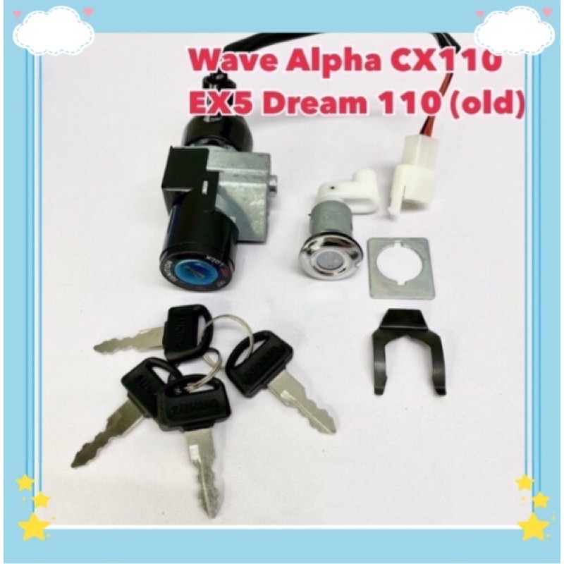 Honda Wave Alpha CX110 / EX5 Dream 110 ( Old Model ) Main Switch & Seat ...