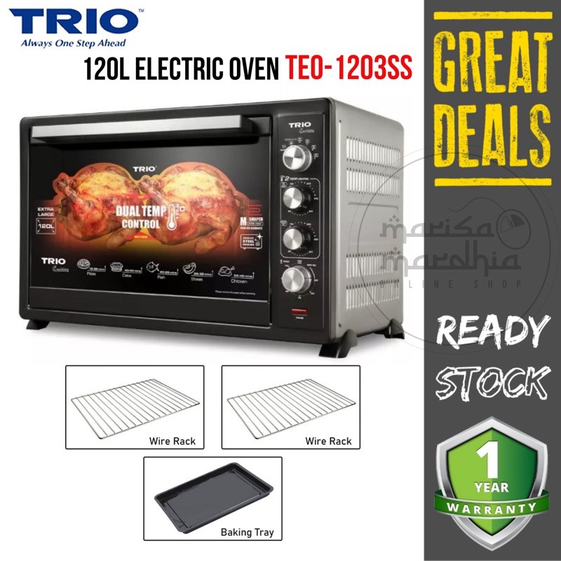 TRIO Electric Oven TEO-1203SS (120L) Stainless Steel Housing Individual ...