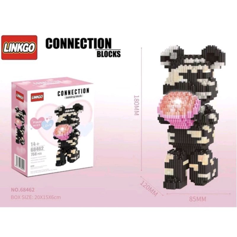lego Nano Building Blocks Linkgo bear Bricks With Lights brick | Shopee ...