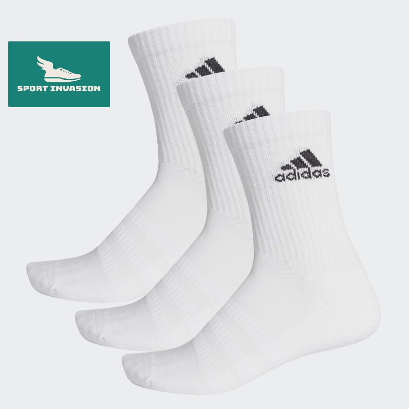 ADIDAS CUSHIONED CREW SOCK 3 PAIRS (DZ9356) | Shopee Malaysia