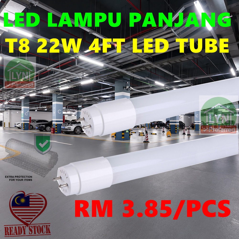 T8 LED TUBE 4 FEET LAMPU KALIMANTANG LED 20W 6500K DAYLIGHT WHITE x 10pcs | Shopee Malaysia