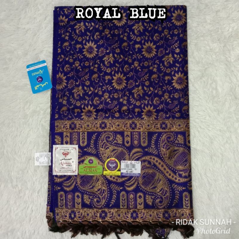 Rida Ridak Shawl Sunnah Kashmiri Sulam benang warna emas/perak high quality | Shopee Malaysia