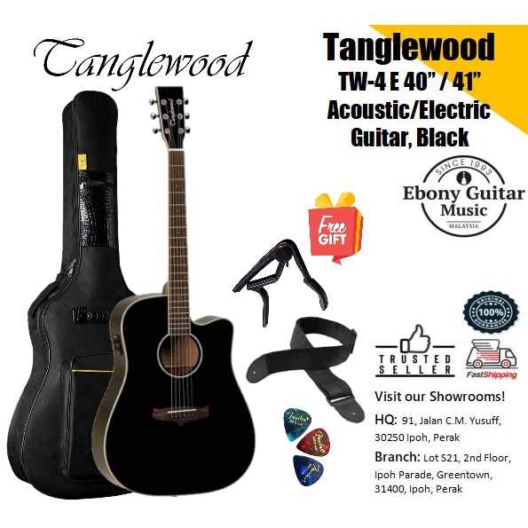 Tanglewood TW4 E Dreadnought or Standard Size Cutaway Acoustic-Electric ...