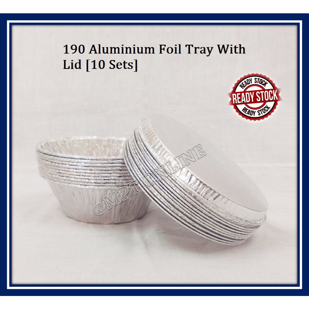 Aluminium Foil Tray With Lid - 10 Sets (Code: 190) / 糯米鸡碗 - Lo Mai Gai ...