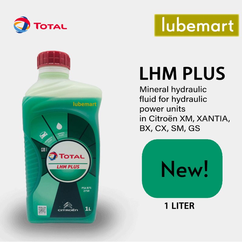 TOTAL LHM PLUS (1 Liter) - Mineral hydraulic fluid VG18 high viscosity ...