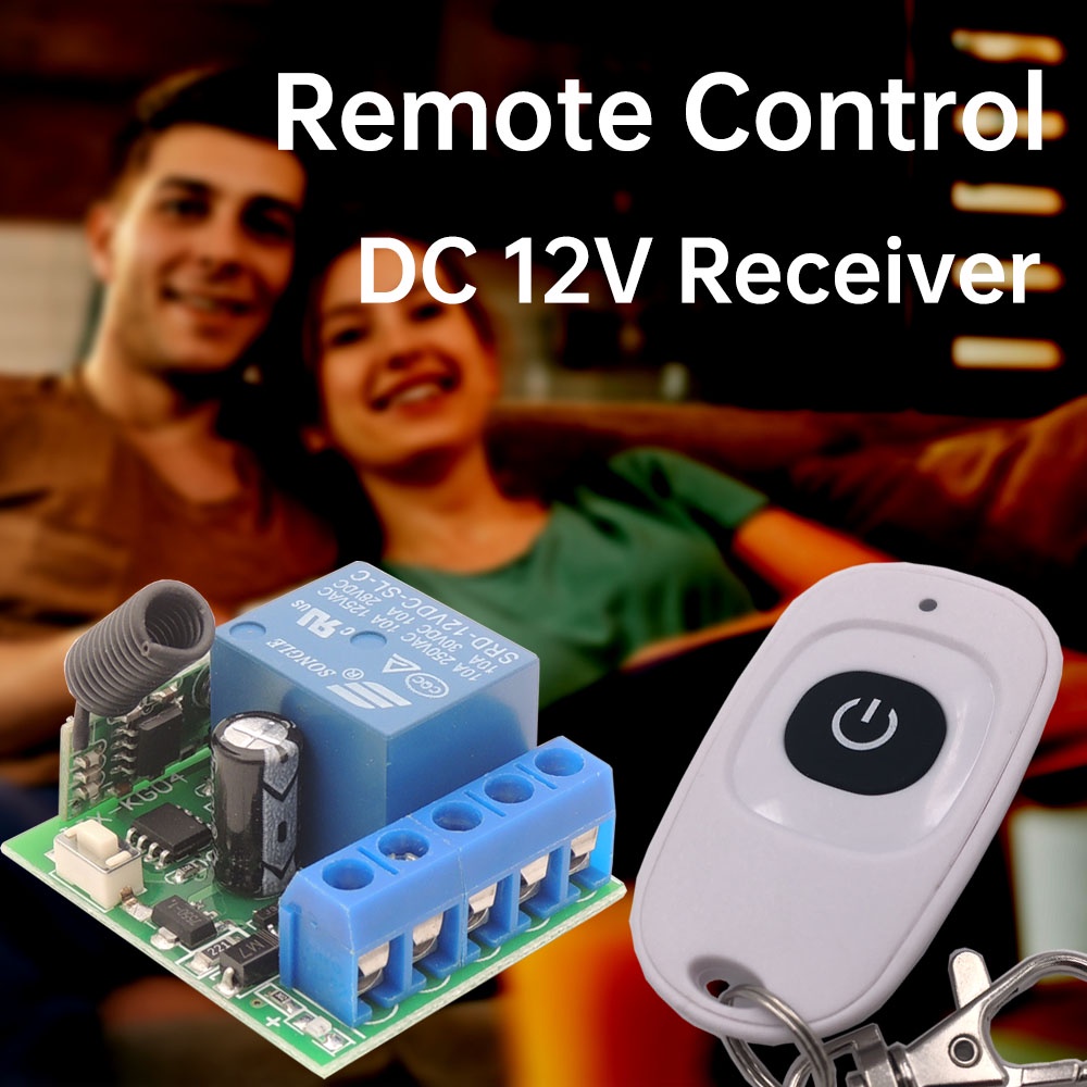 433MHz Rf Wireless Remote Control Switch Set DC 12V 10A 1CH Relay ...