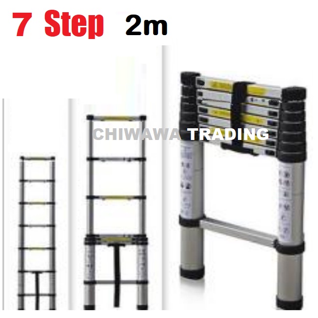 ( LD1 ) 16 Steps 630CM Extendable Foldable Aluminium Telescopic Pole Ladder / Tangga | Shopee ...