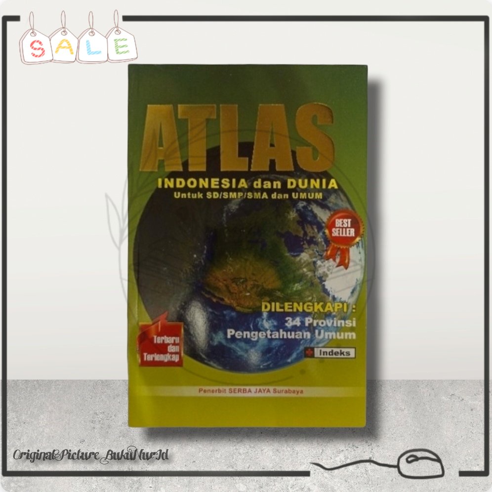 Small Size ATLAS Book of Indonesia and the World for Elementary School ...