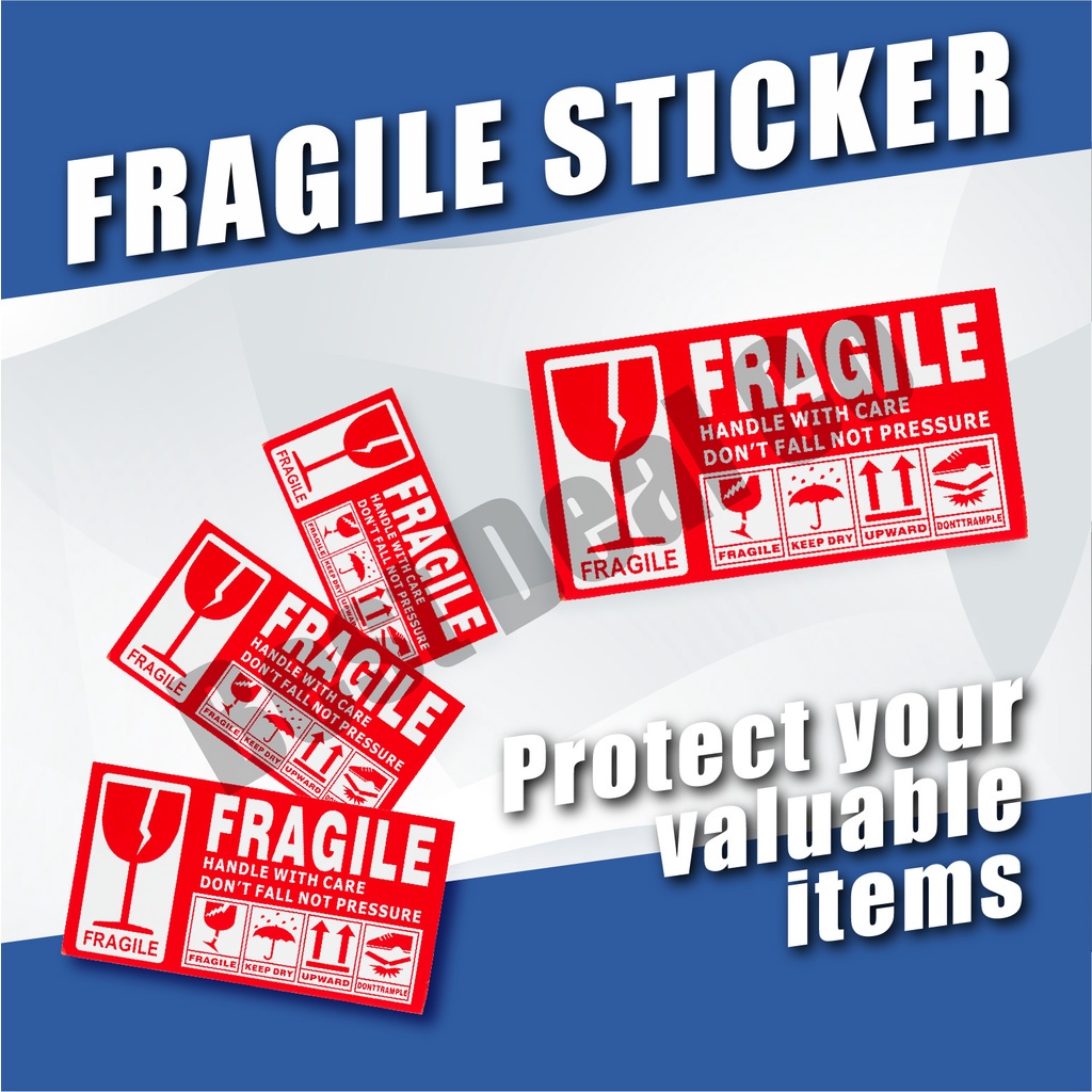| Sticker Mudah Pecah | Warning Label | Protection Care Label | Ready ...