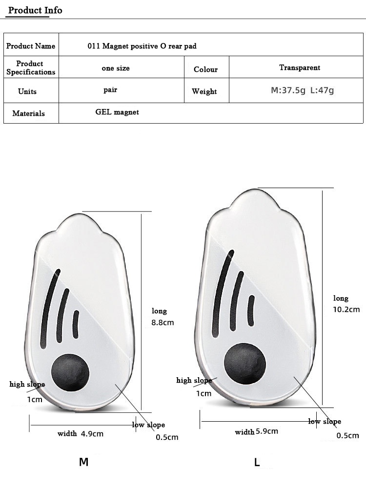 1 Pair Magnet Silicone Massage Insoles Gel O/X Type Leg Orthopedic Heel ...