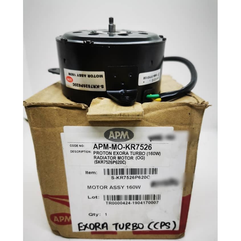 PROTON EXORA TURBO CPS RADIATOR FAN MOTOR / BLACK SOCKET / 160W / ORIGINAL APM 7526 | Shopee ...