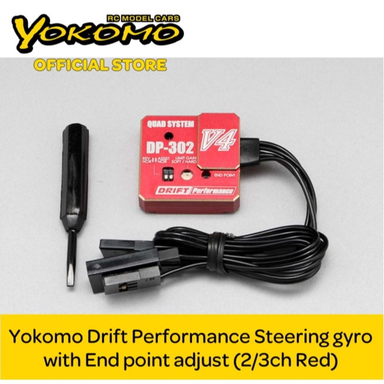 Yokomo Drift Performance Steering gyro with End point adjust (2/3ch Red) (DPP-302V4R) | Shopee ...