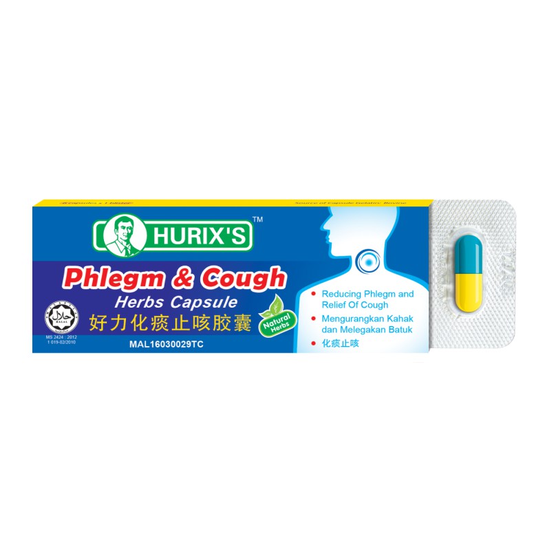 hurix’s Phlegm & Cough Herbs Capsule 6's | Shopee Malaysia