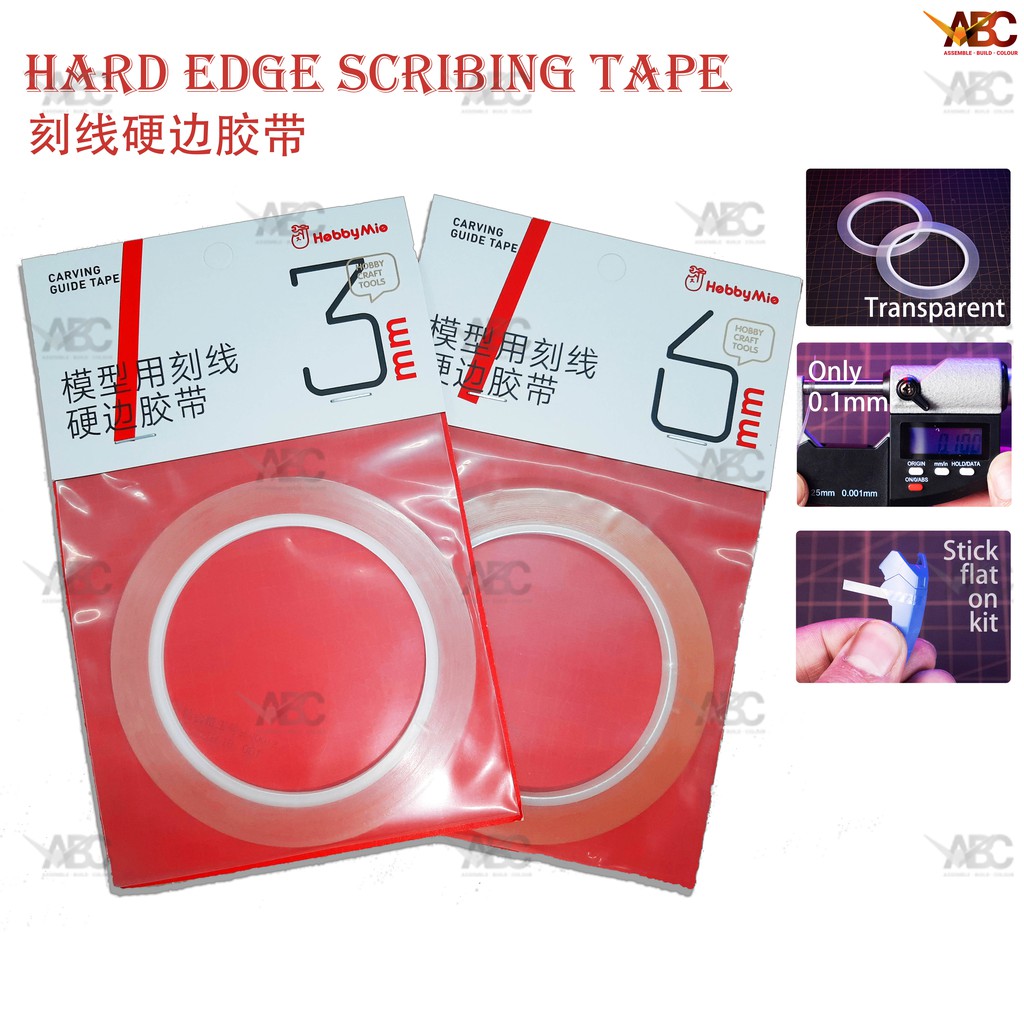 [HobbyMio] Hard Edge Scribing Tape - 3mm 6mm 30m Carving Guide Tape ...