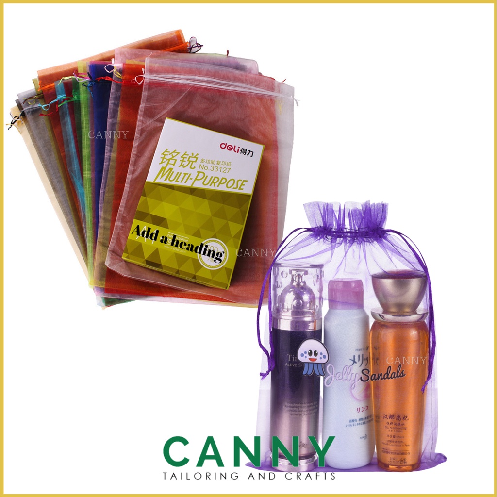 100pcs Beg Uncang Organza Size Besar Yassin , Mag 23cm x 18cm / 100pcs ...