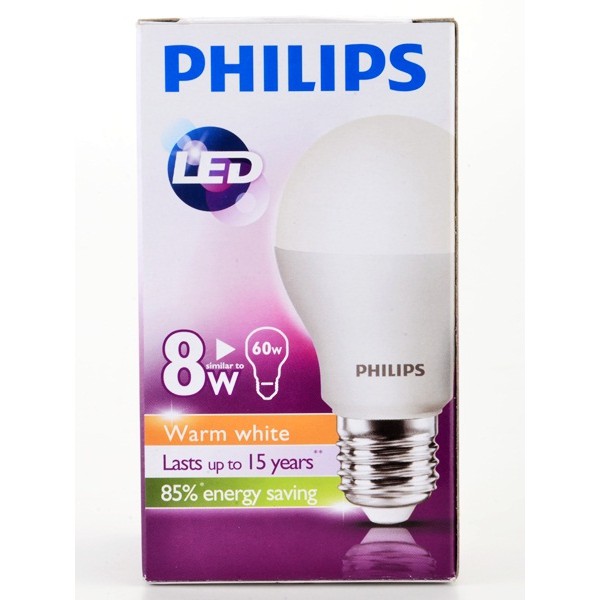 Philips 8W LED Bulb E27 (Warmwhite) | Shopee Malaysia