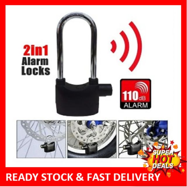 🔥🔥(HOT SELLING)🔥🔥2 in 1 Waterproof Siren Alarm Padlock Alarm Lock For ...