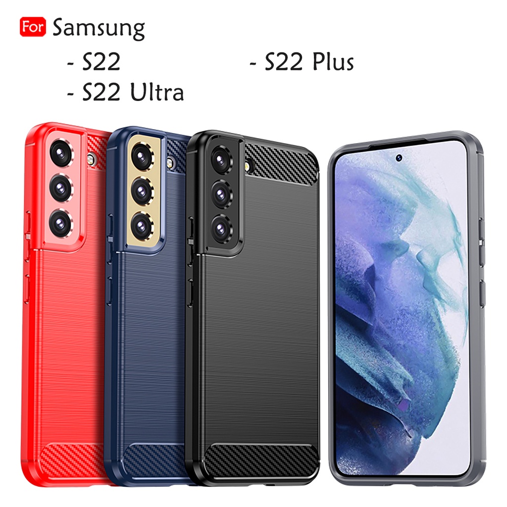 Samsung Galaxy S22 Ultra S22 Plus S22+ S22 Back Case Cover Brushed TPU ...