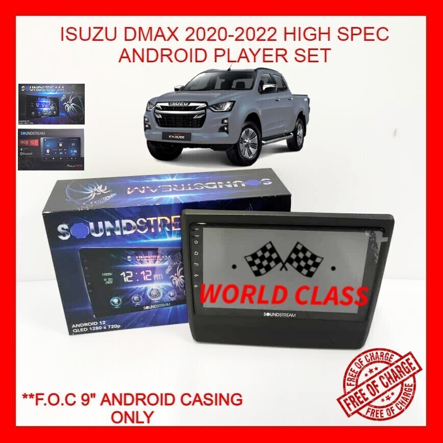 ISUZU DMAX 2020-2024 (HIGH SPEC/R.SOCKET) 9" SOUNDSTREAM ANDROID IPS ...