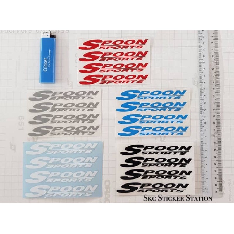 Spoon Sports (4pcs = 1set) Sticker Cutting Designs #spoon #sports ...