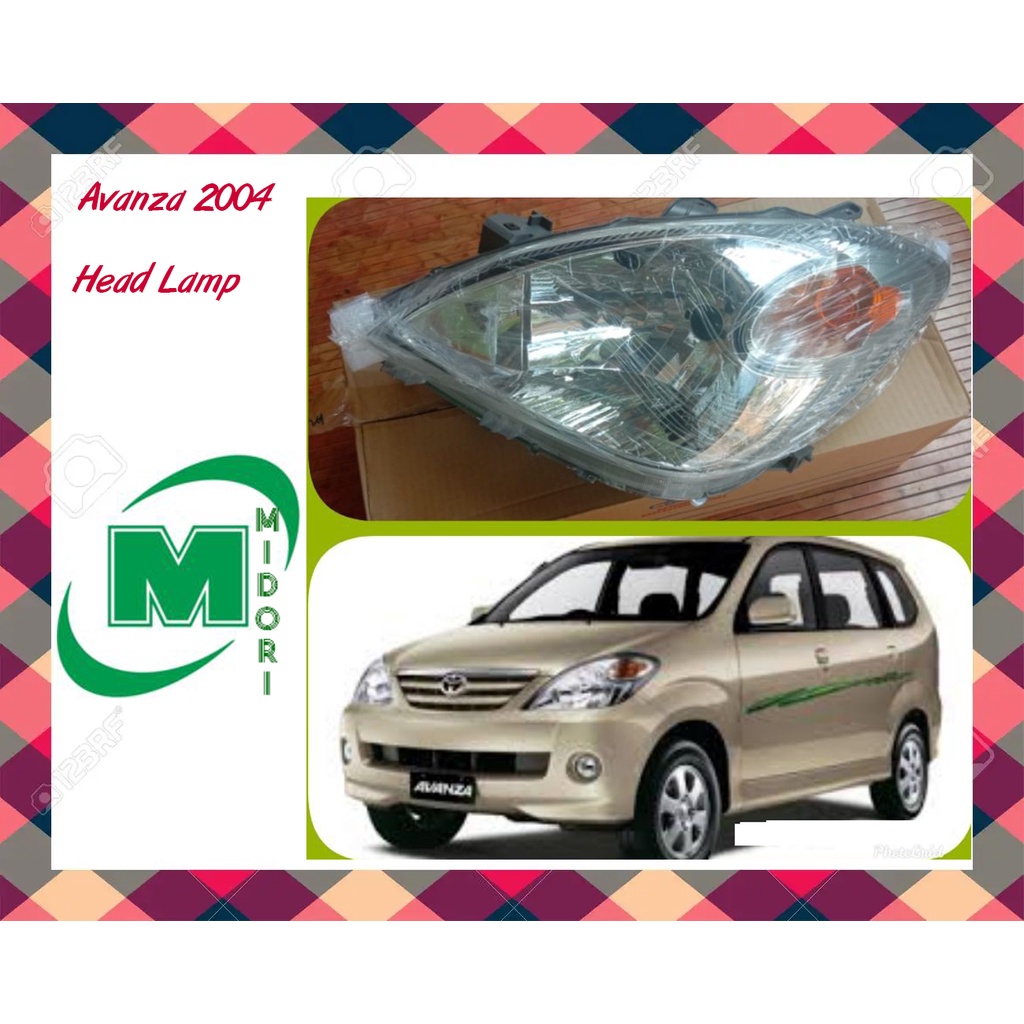 Toyota Avanza (~2004) Head Lamp (1st Model) / Lampu Depan NHF , TYC ...