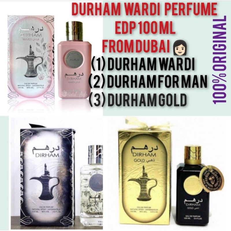 dirham wardi + dirham+ dirham dirham gold 100 perfume dubai | Shopee ...