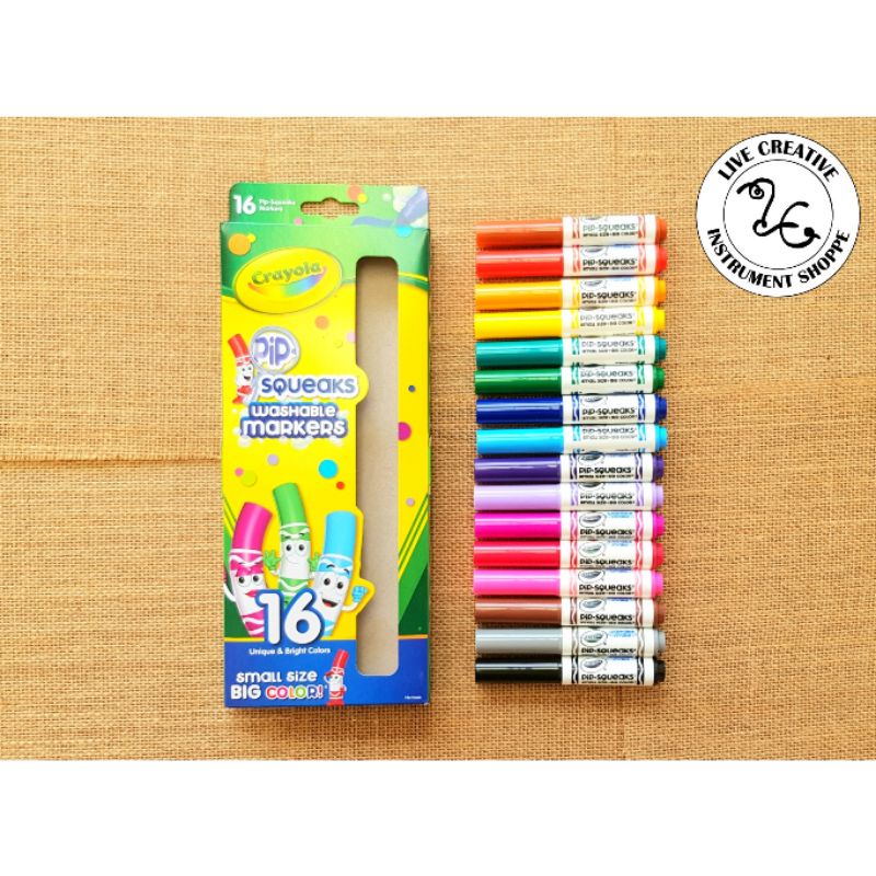 Crayola Pip Squeak Washable Marker Set Of 16 071662087036 Shopee