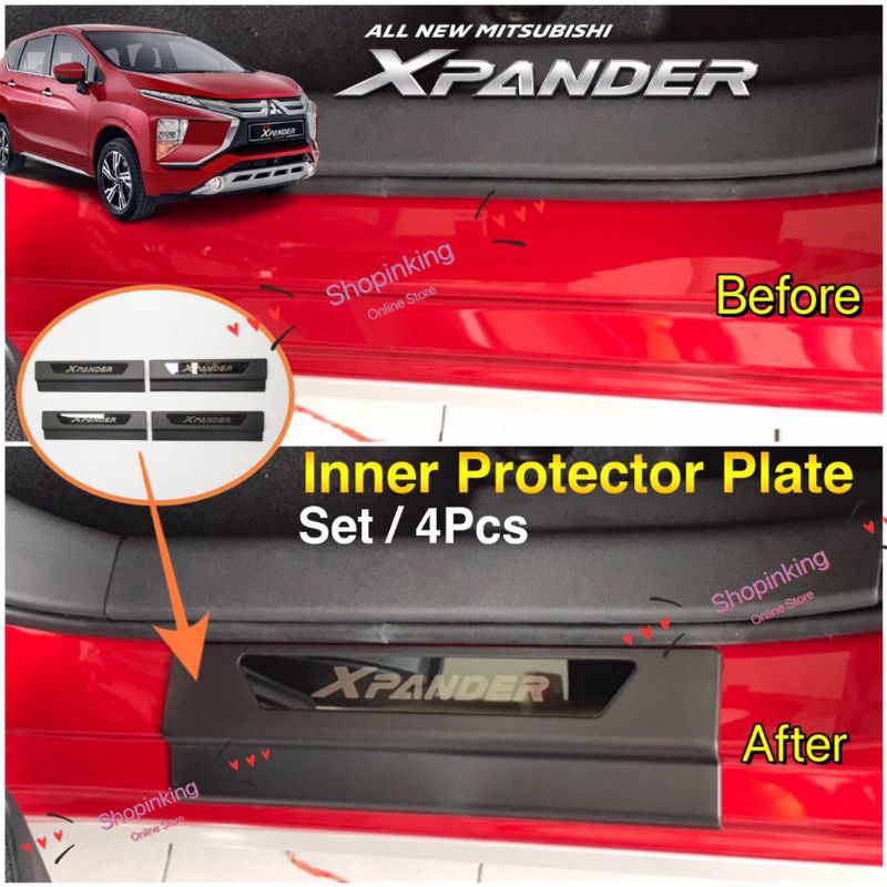Mitsubishi Xpander Inner Side Door Step Protector Plate Cover Car ...