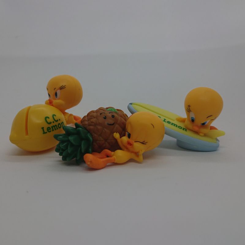 Japan Suntory C. C Lemon Looney Tunes Tweety Bird Figures Lot of 3 pcs ...