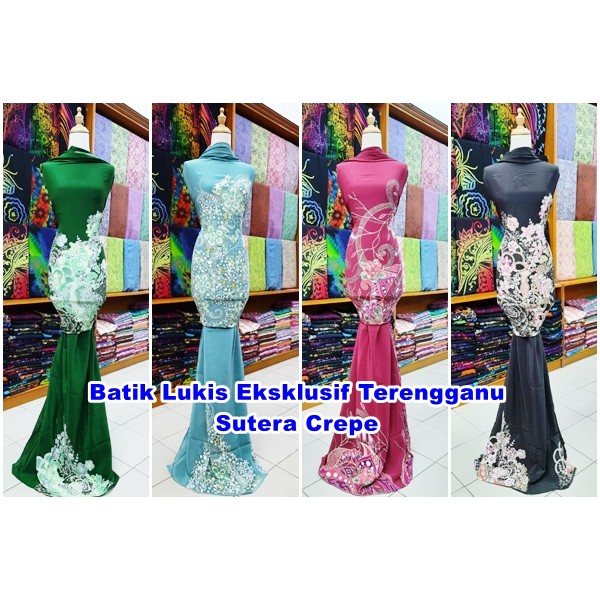BATIK LUKIS EKSKLUSIF TERENGGANU (SUTERA CREPE) | Shopee Malaysia